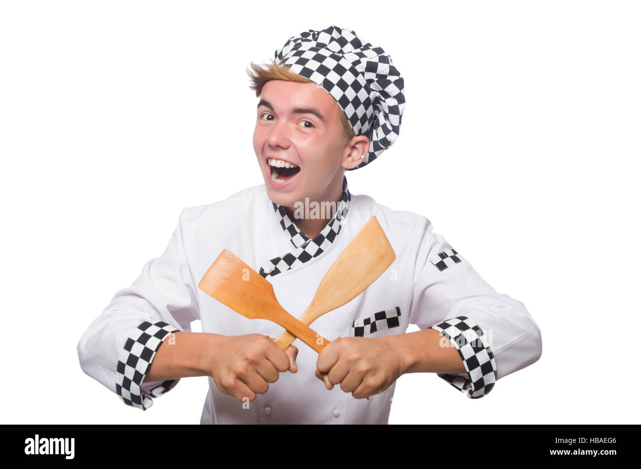 Funny cook isolated on white Stock Photo - Alamy