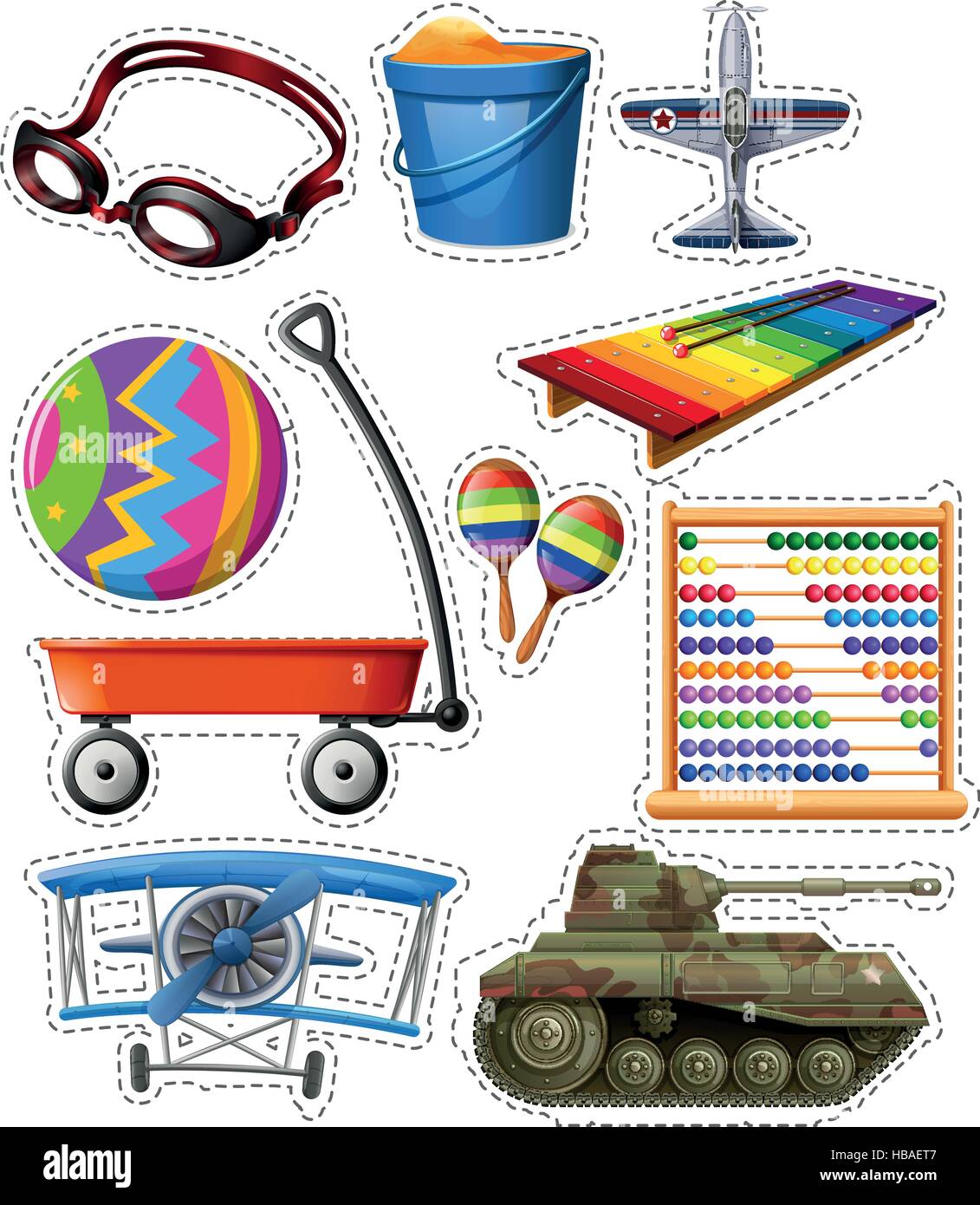 Different types of toys illustration Stock Vector Image & Art - Alamy