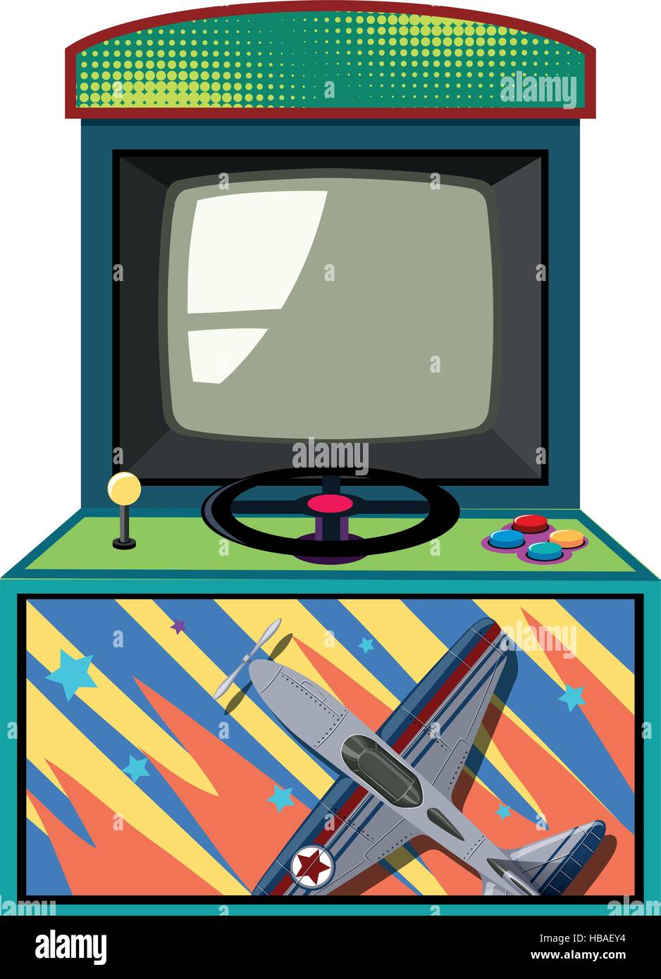 Arcade game screen machine Stock Vector Images - Alamy