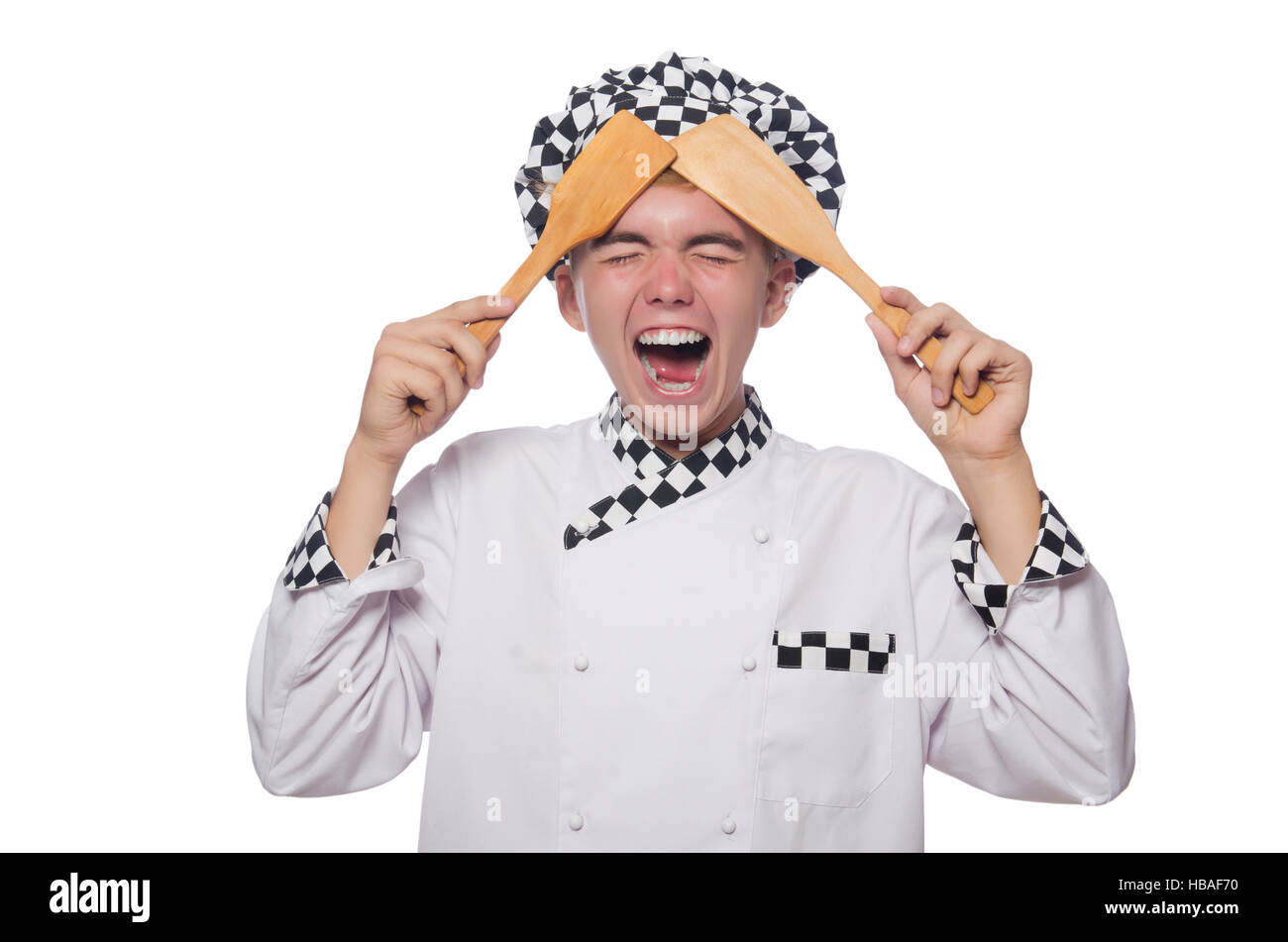 Funny cook isolated on white Stock Photo - Alamy