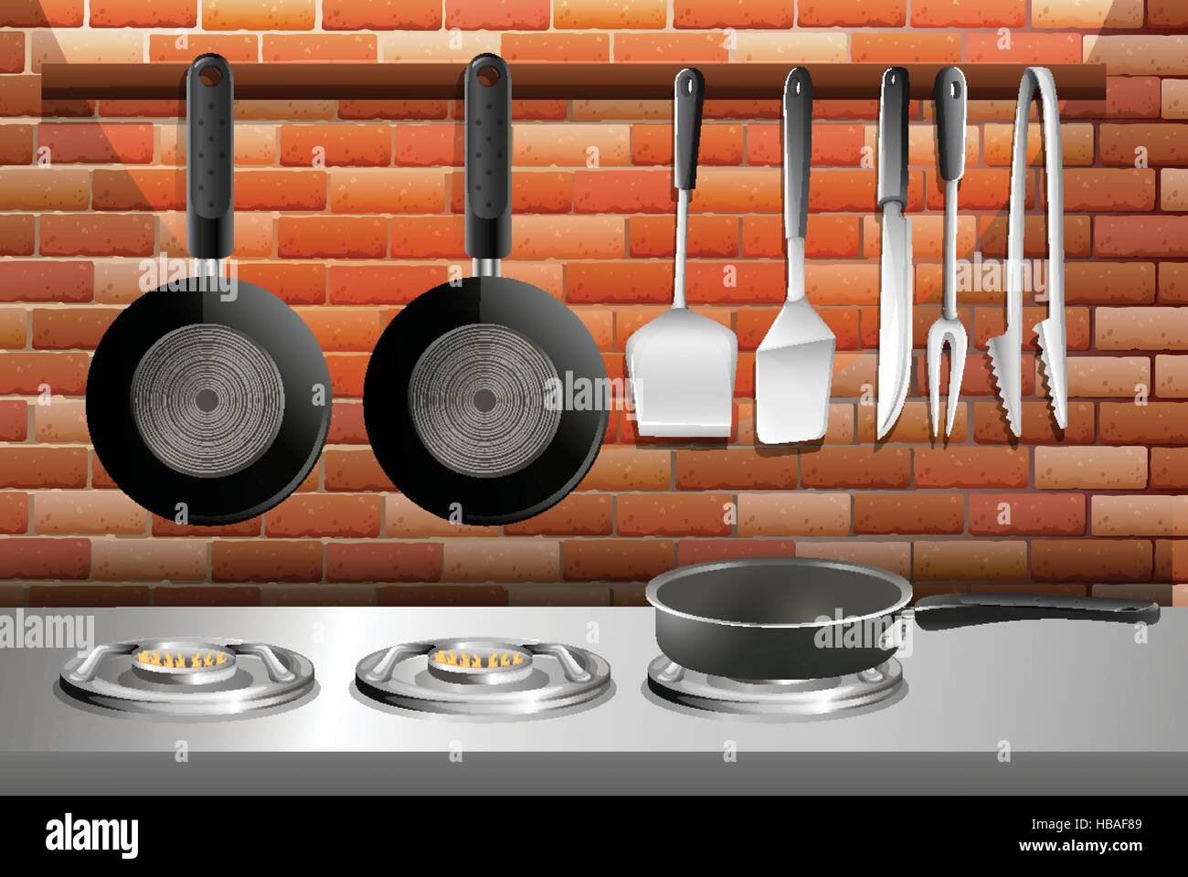 Pot stoves Stock Vector Images - Alamy