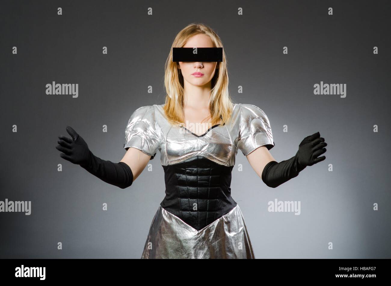 Tech woman in futuristic concept Stock Photo - Alamy