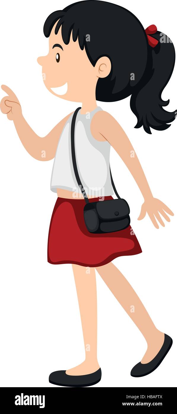 Woman in a red skirt Stock Vector Images - Alamy