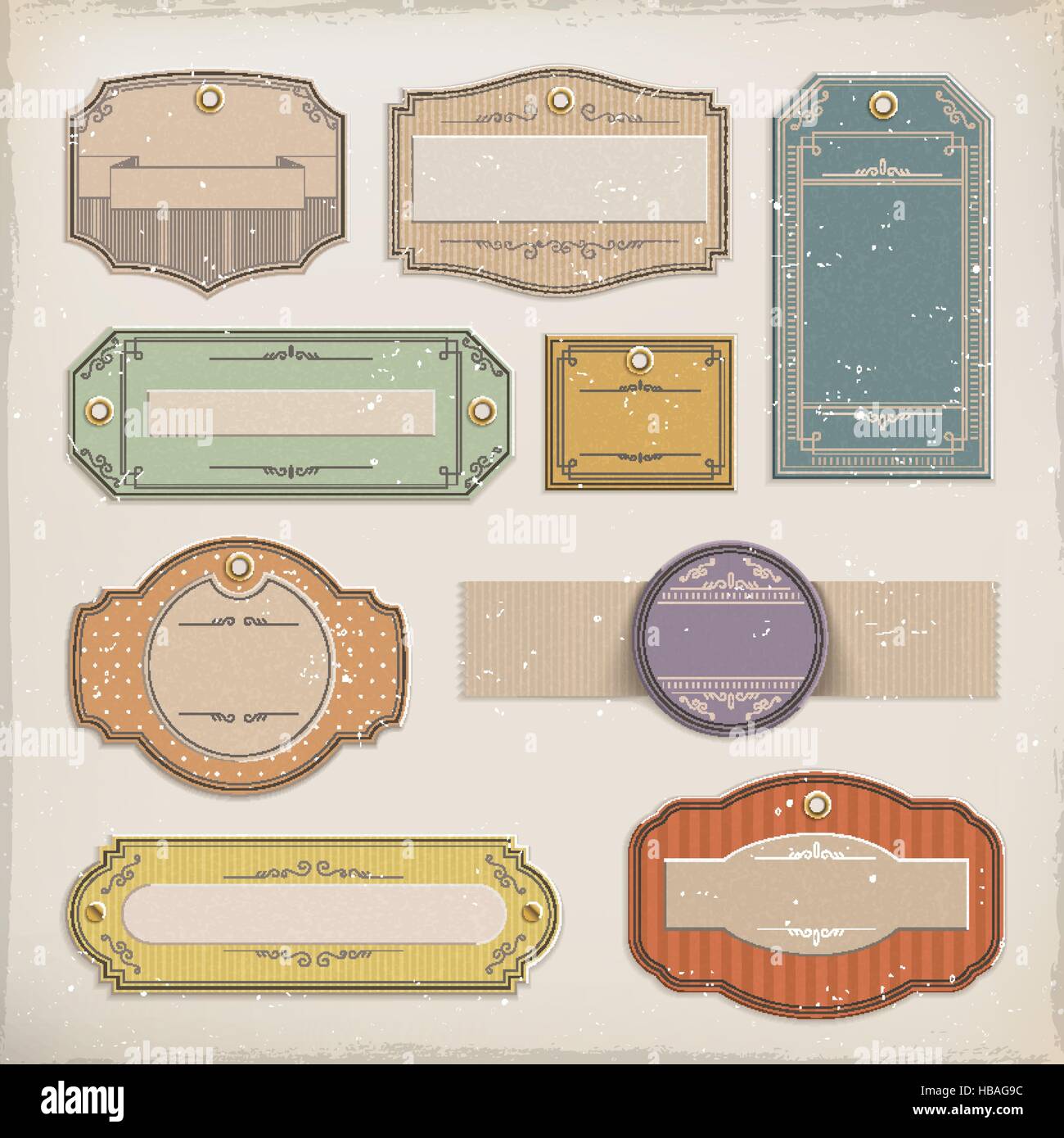 Different packaging labels Stock Vector Images - Alamy