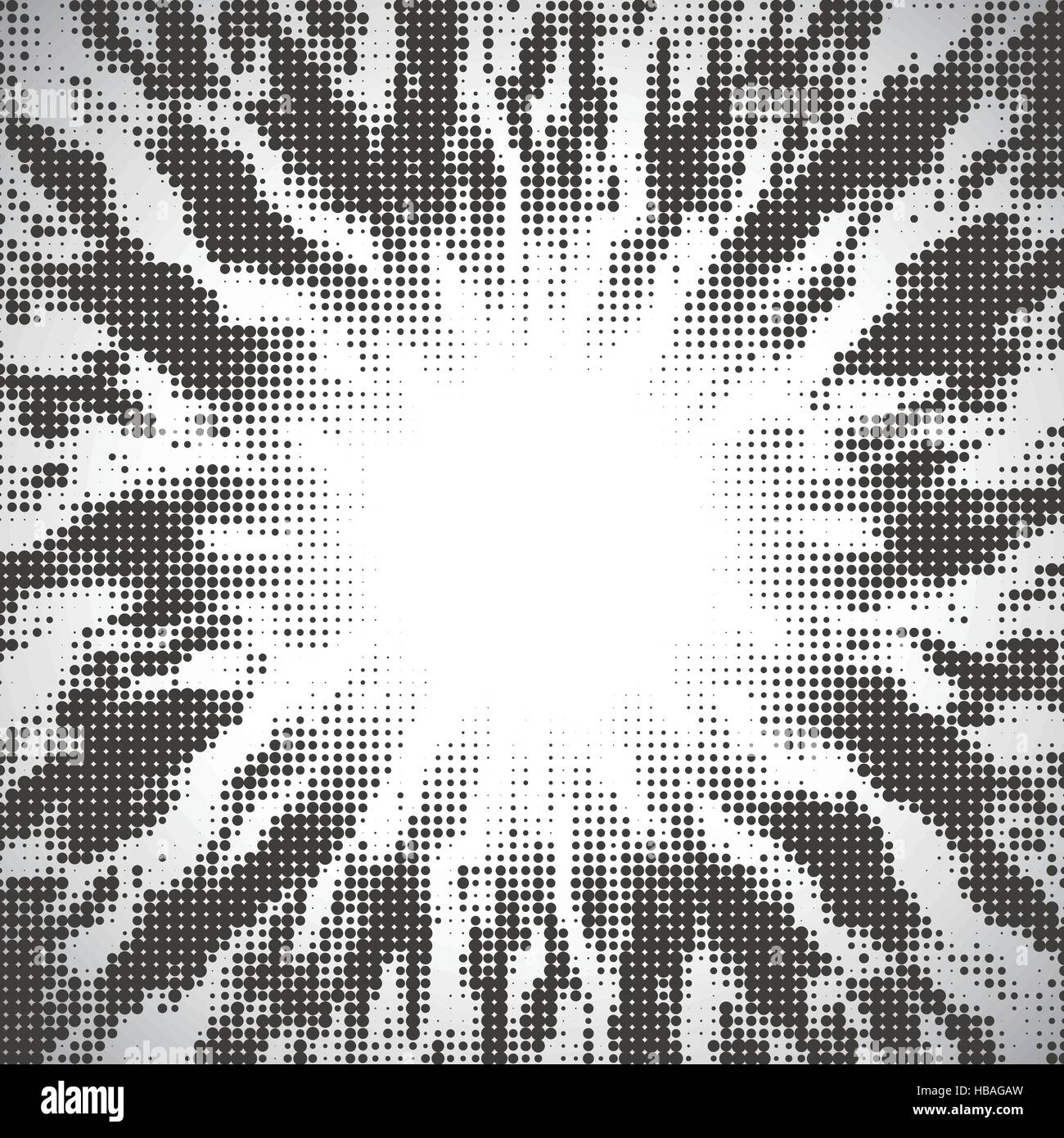 dizzy dotted monochrome background in radial shape Stock Vector Image ...