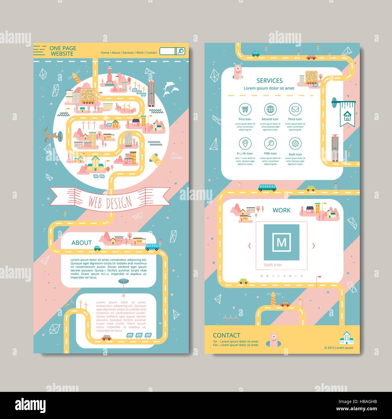 Adorable one page website template hi-res stock photography and images ...
