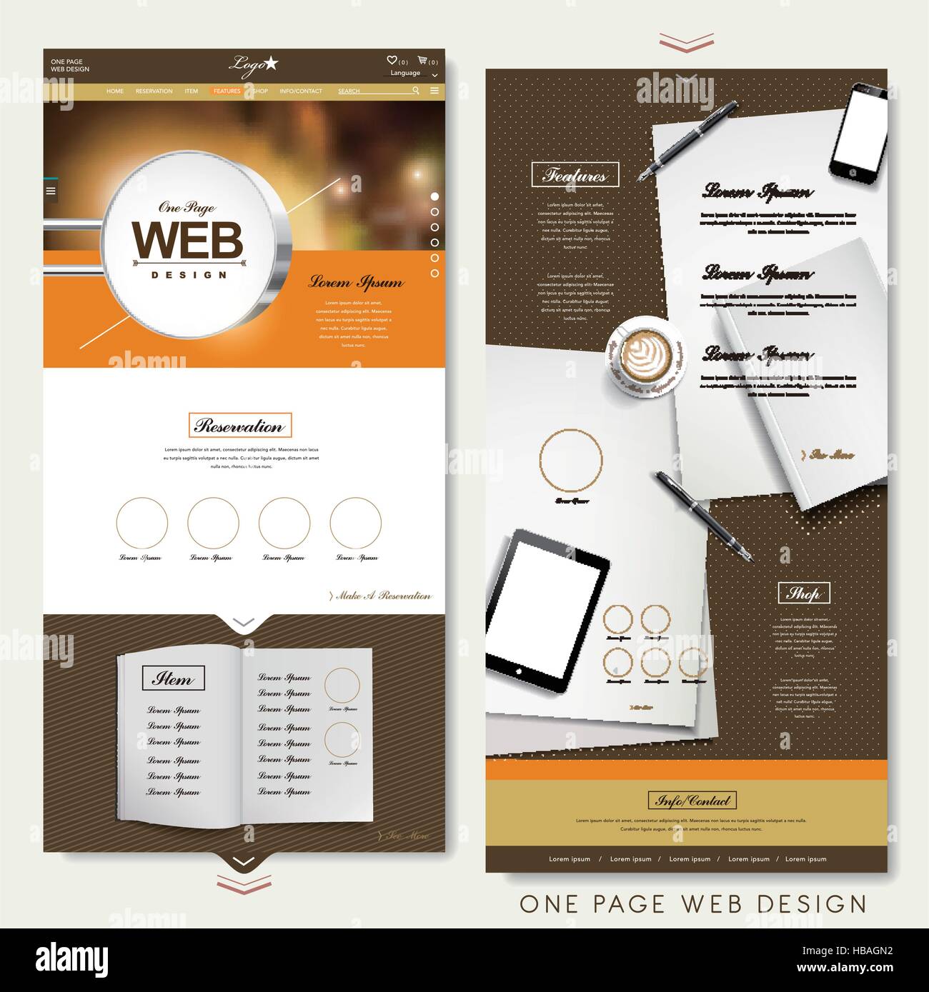 Responsive design template blank Stock Vector Images - Alamy