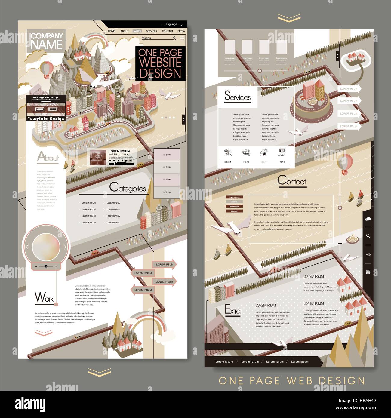 Adorable one page website template hi-res stock photography and images ...