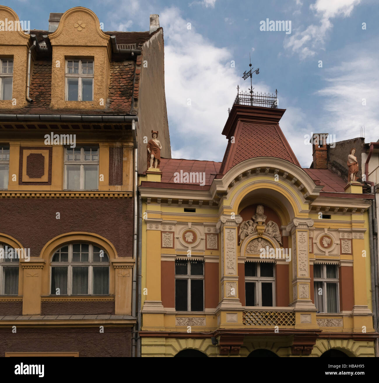classic architectural style building in Brasov, Romania, Transylvania ...