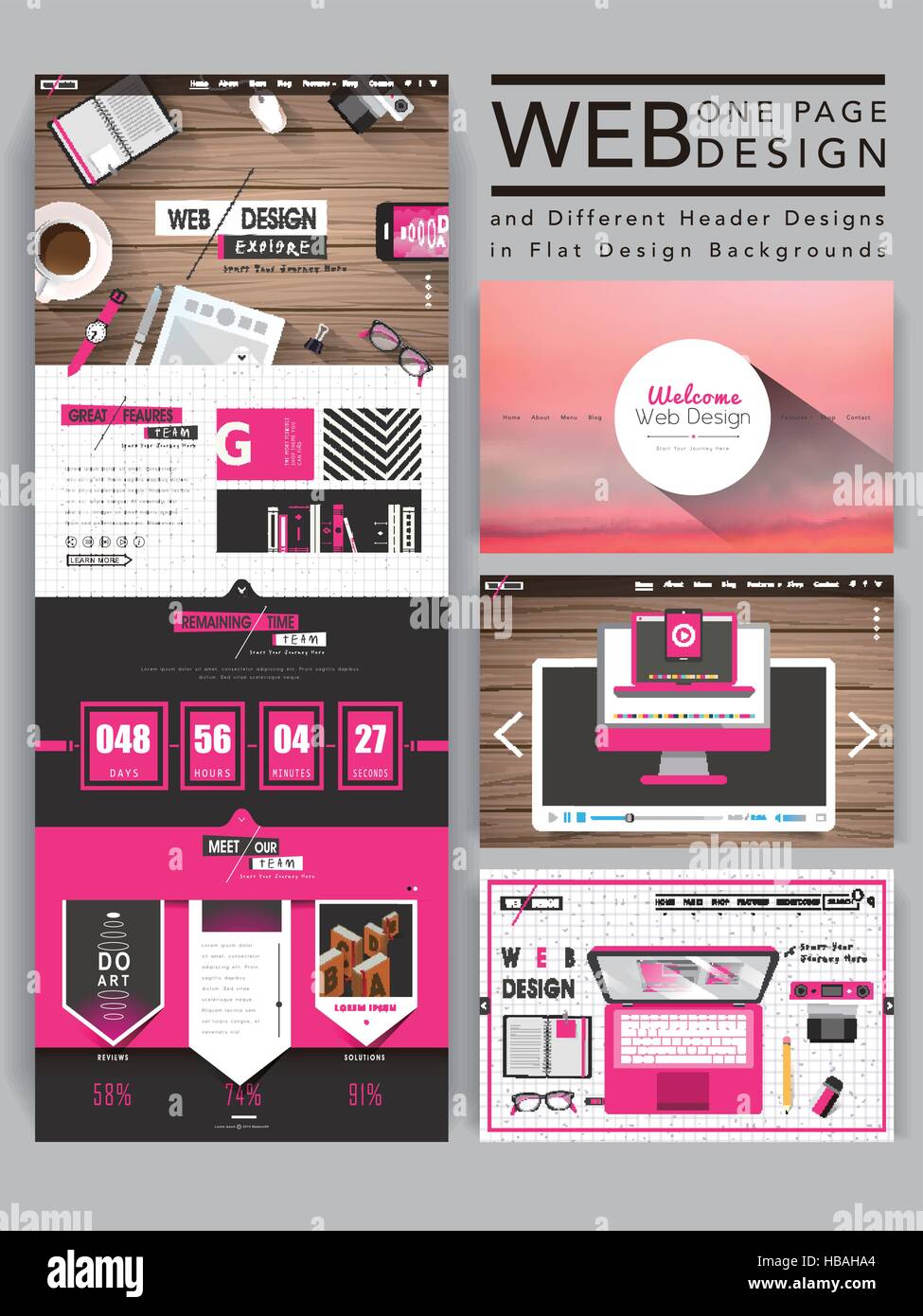 Top view supplies office Stock Vector Images - Alamy