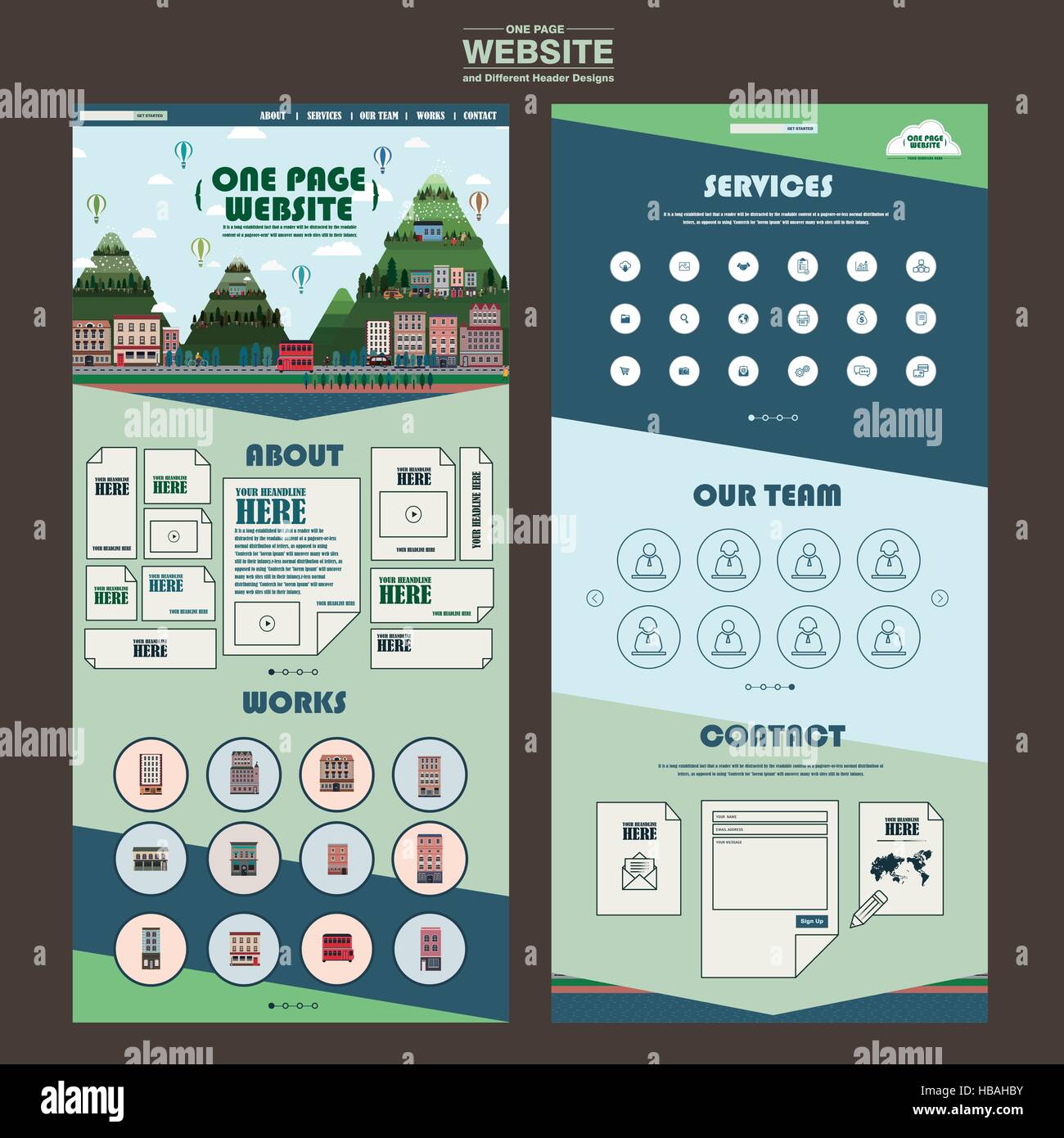 Adorable one page website template hi-res stock photography and images ...