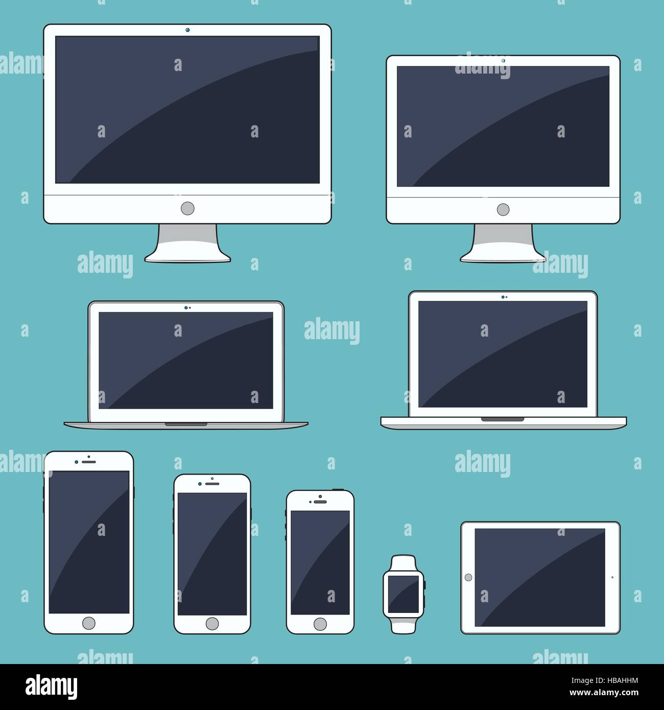Electronic gadgets isolated Stock Vector Image & Art - Alamy