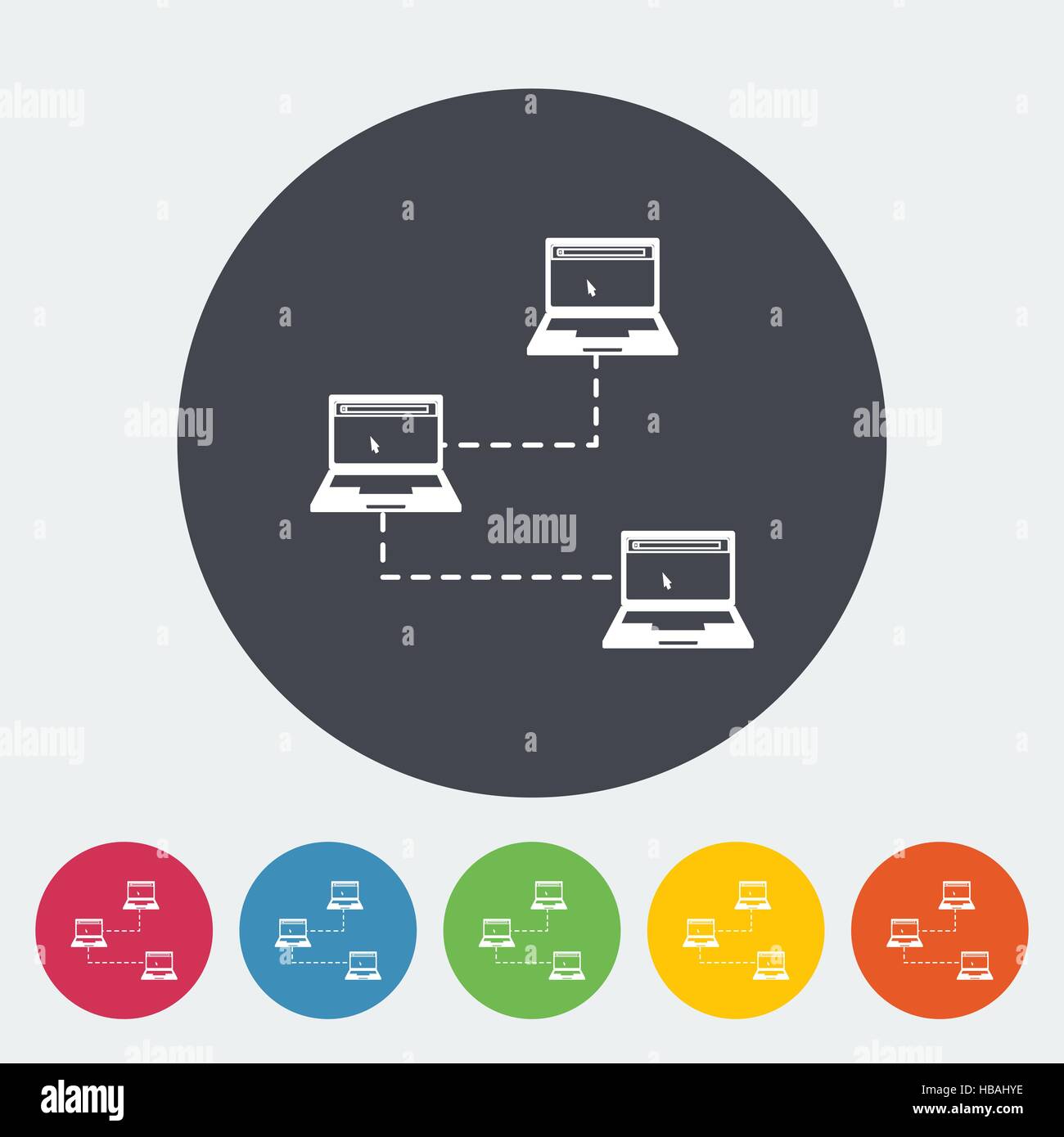 Computer network single icon Stock Vector Image & Art - Alamy