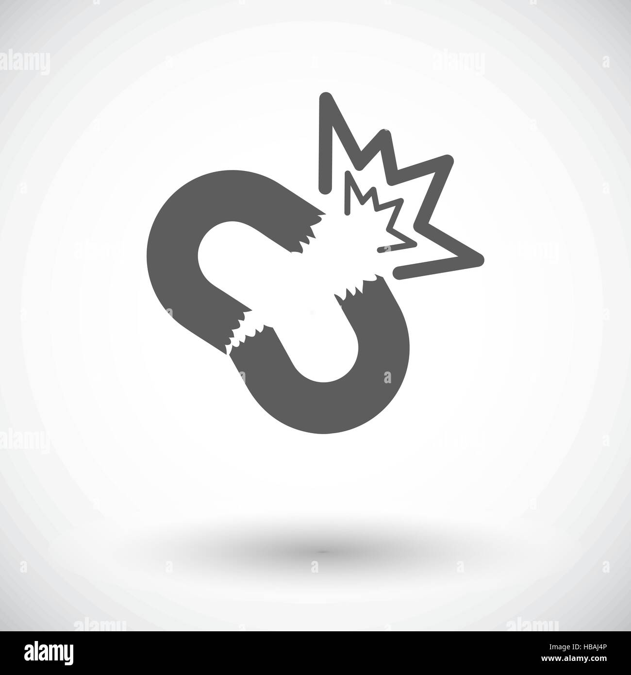 Broken connection. Single flat icon on white background. Vector ...