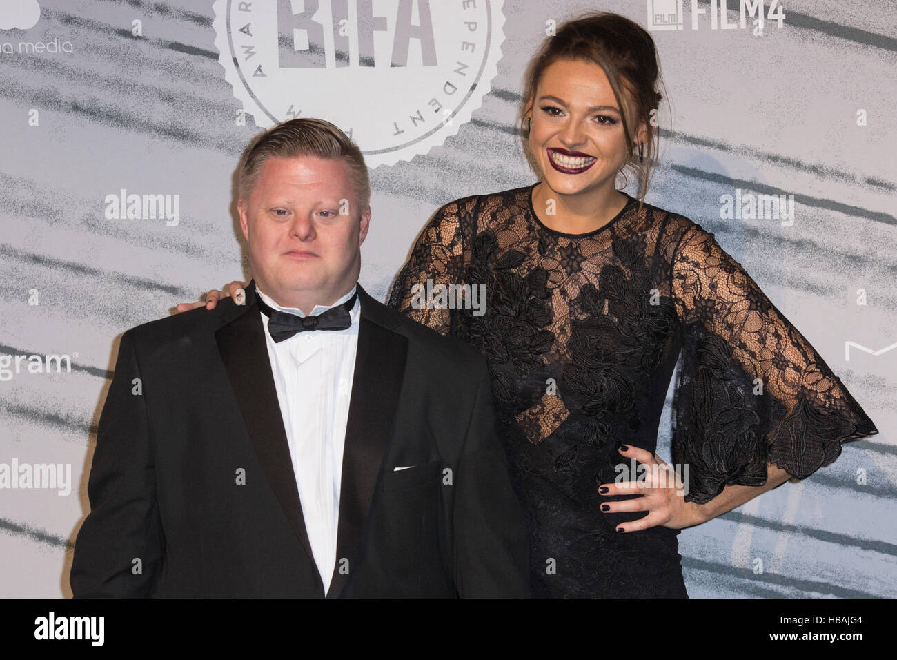 London, UK. 4 December 2016. Steven Brandon and Shana Swash. Red carpet ...