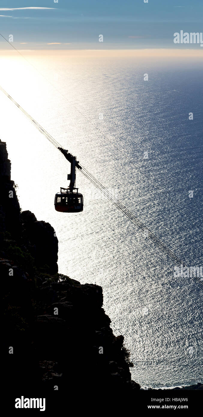 in south africa coastline cape town funicular and the sunrise sun Stock ...