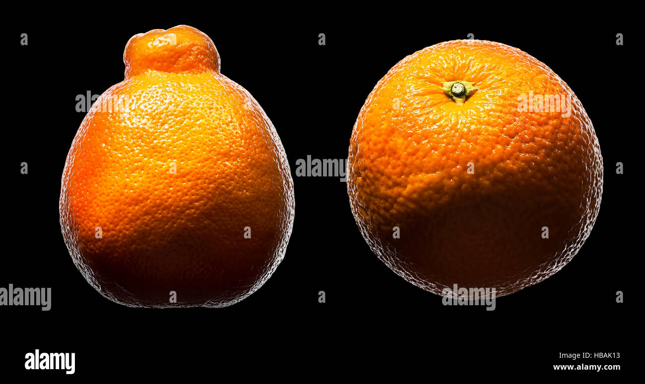 Mandarin on black background Stock Photo - Alamy