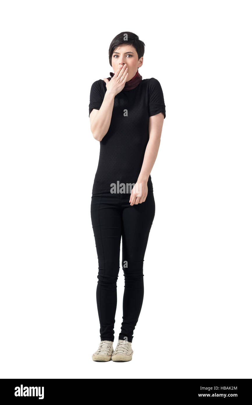 Shocked Woman Full Body