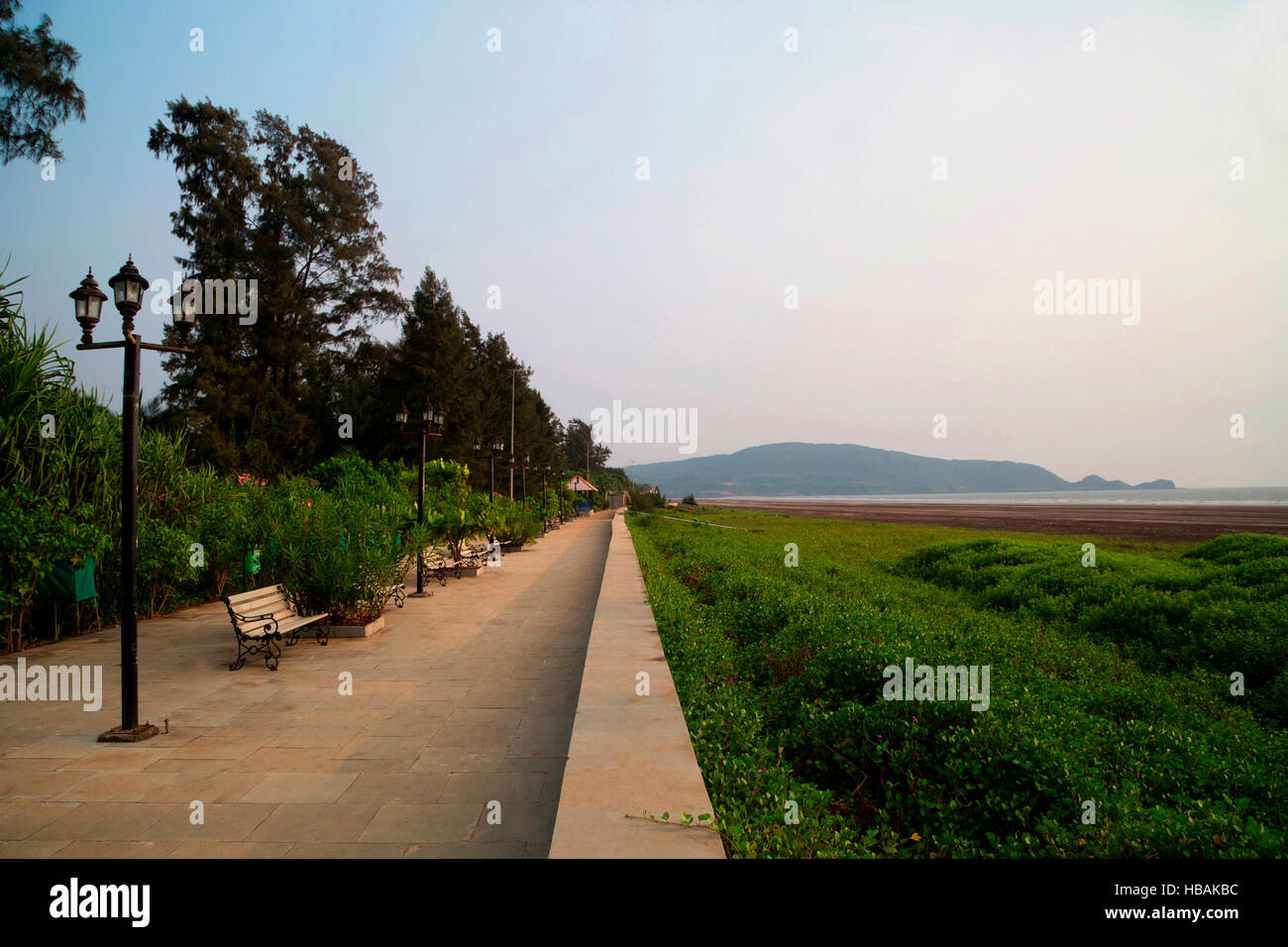 Shiroda beach, Sindhudurg district, Maharashtra, India. A Long stretch ...