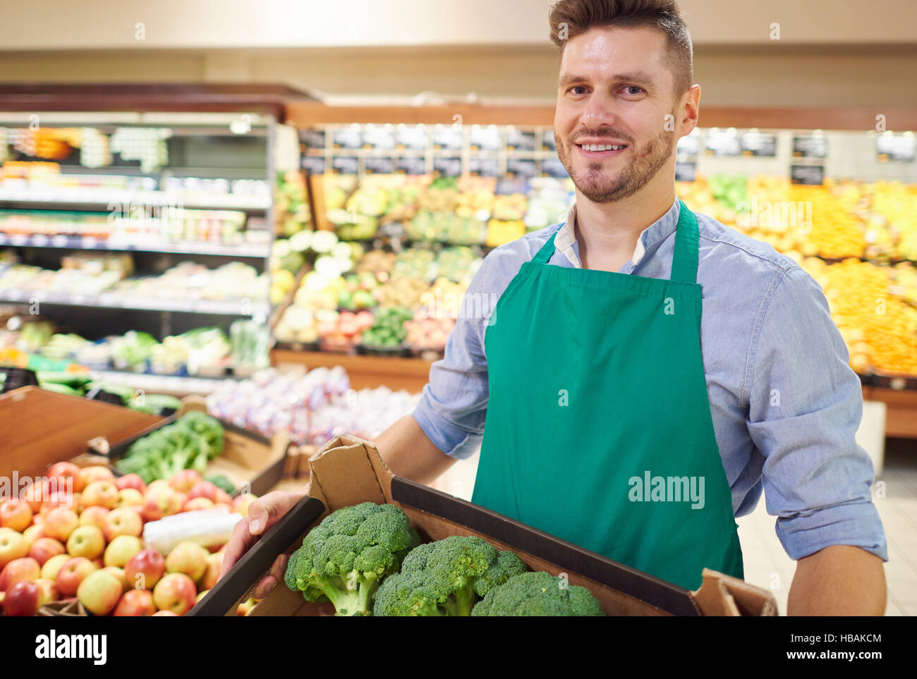 Grocery seller man hi-res stock photography and images - Alamy