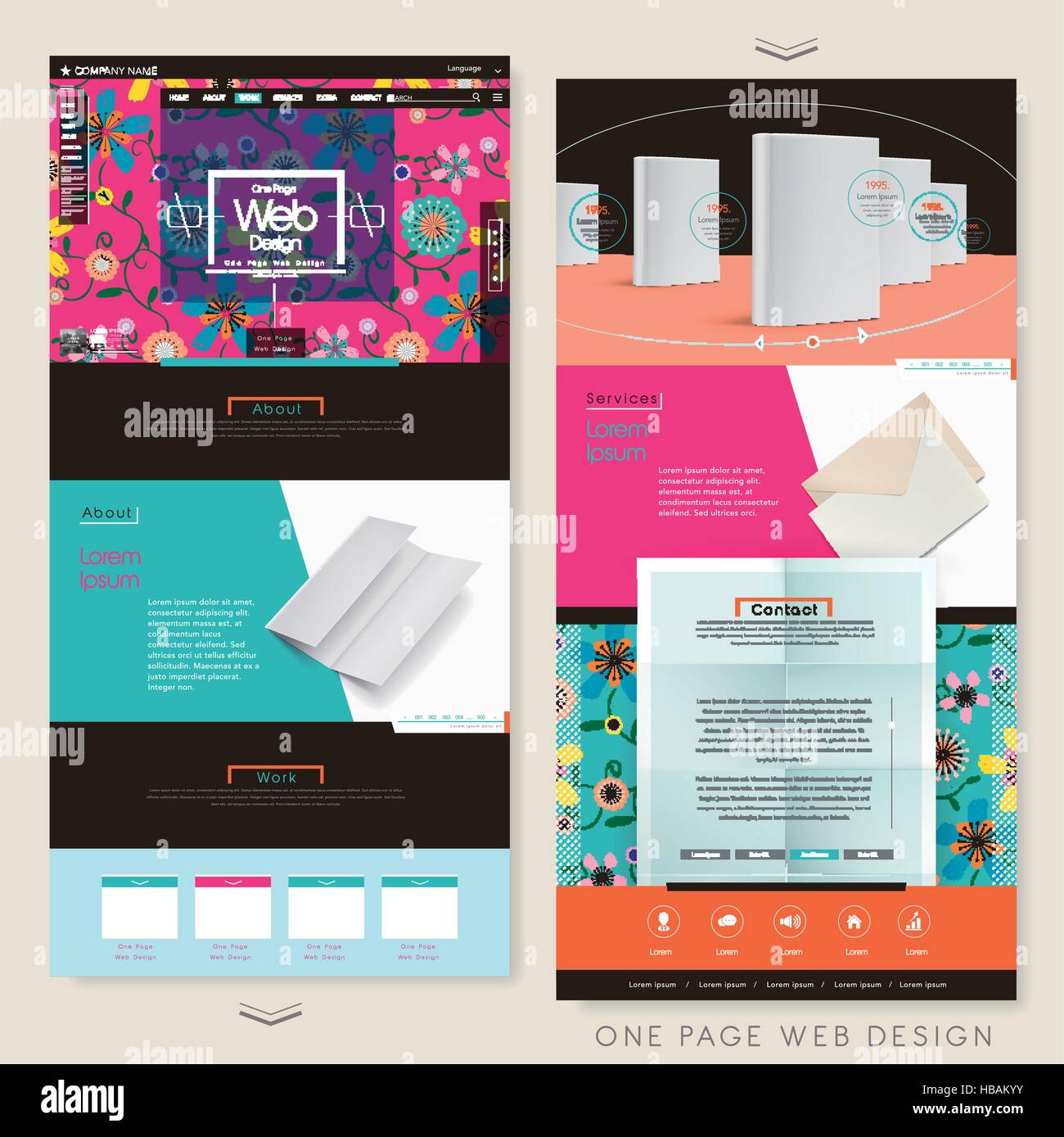 Adorable one page website template hi-res stock photography and images ...
