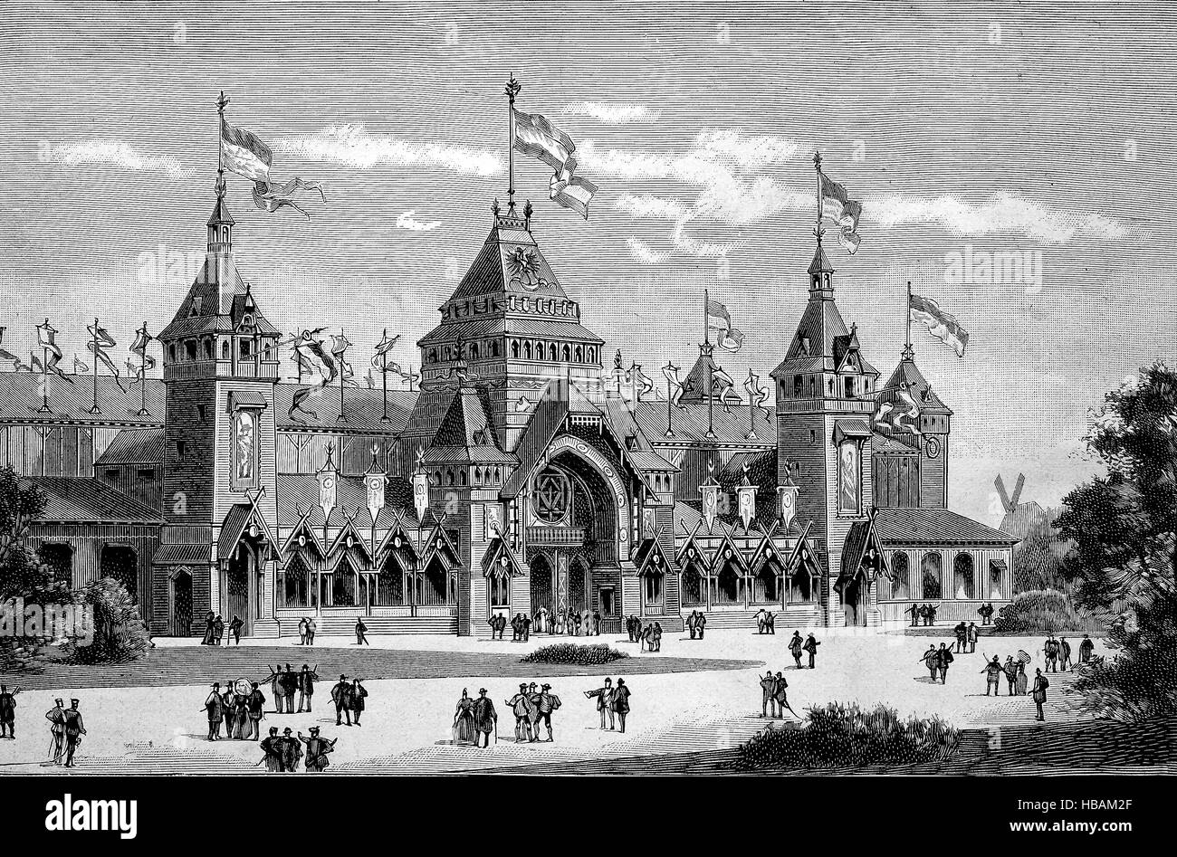 The german Bundesschiessen competition in Berlin, Germany, 1890 ...