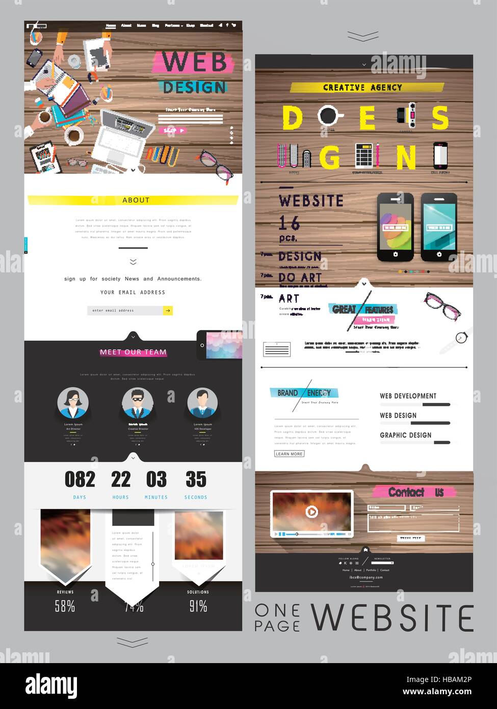 Quality one page website Stock Vector Images - Alamy