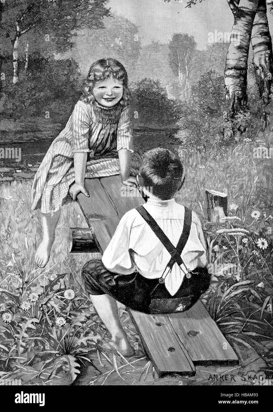 Seesaw Black and White Stock Photos & Images - Alamy