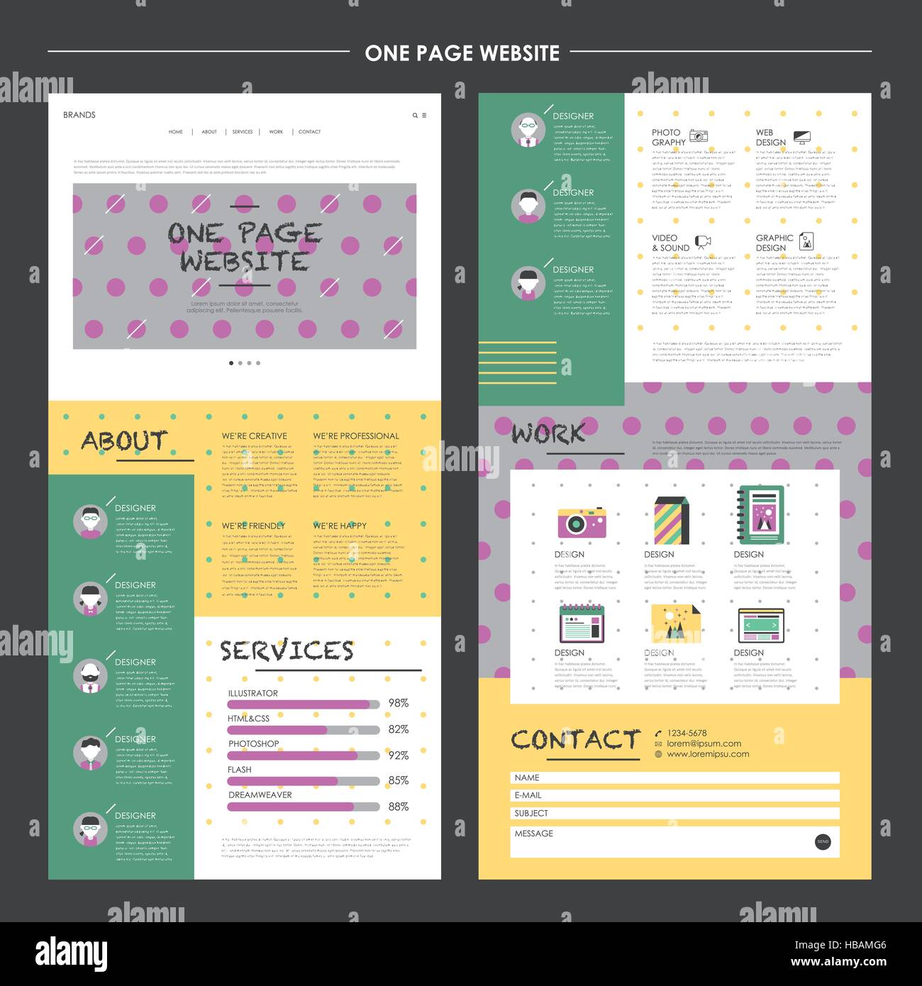 Adorable one page website template hi-res stock photography and images ...