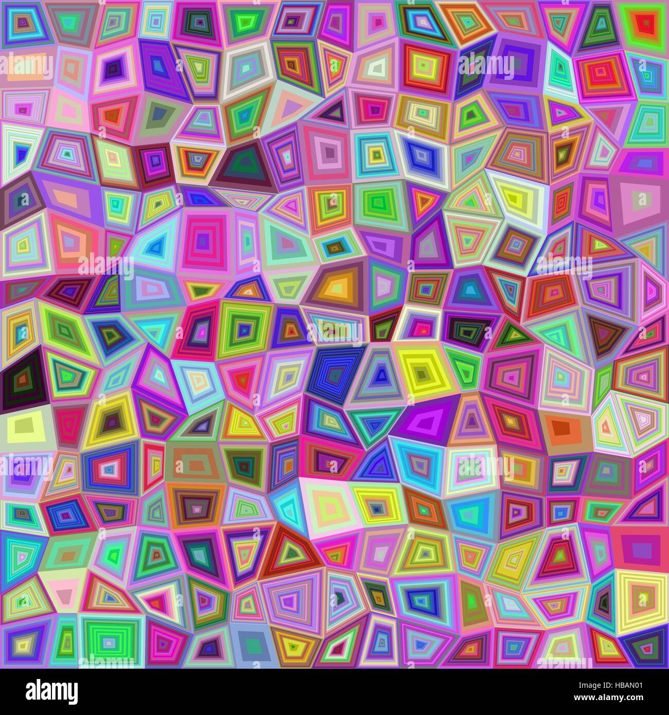 Mosaic rectangle concentric shape Stock Vector Images - Alamy