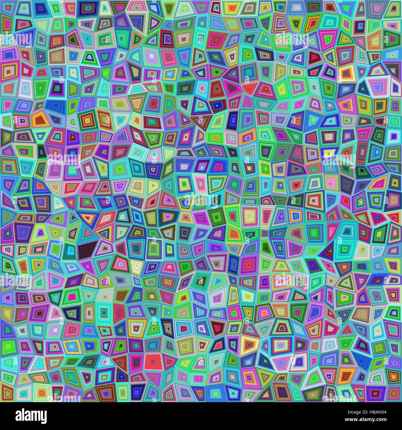 Multicolored Concentric Rectangle Tile Mosaic Pattern Background Stock Vector Image And Art Alamy