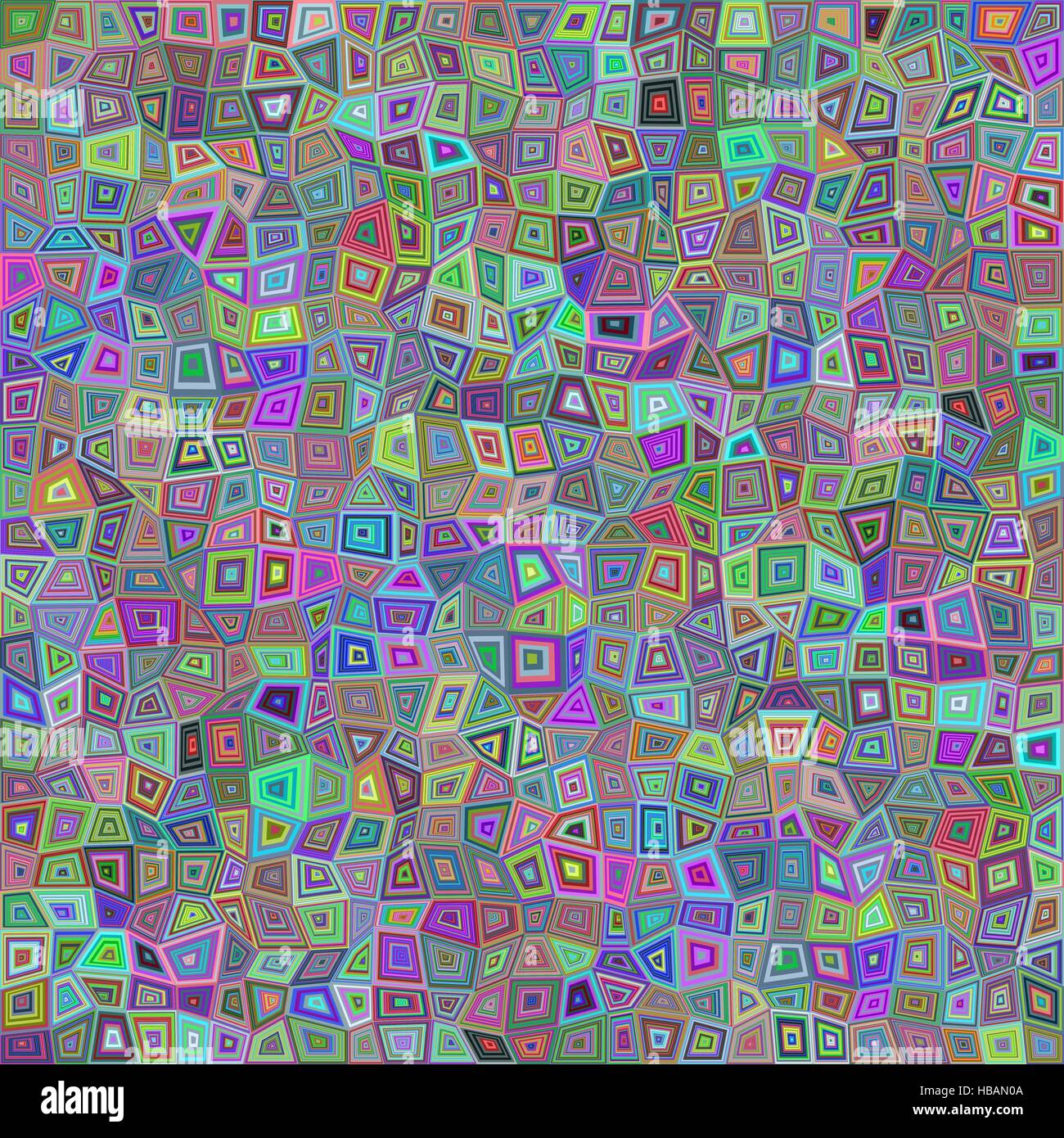 Multicolored Concentric Rectangle Tile Mosaic Pattern Background Stock Vector Image And Art Alamy