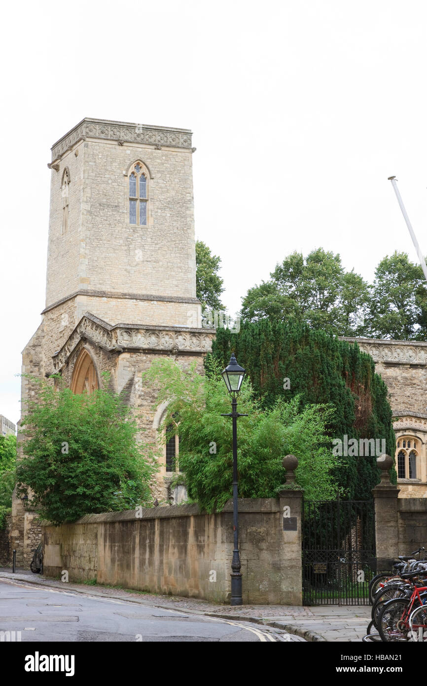Square stone tower of the former church of St Peter-in-the-East in ...