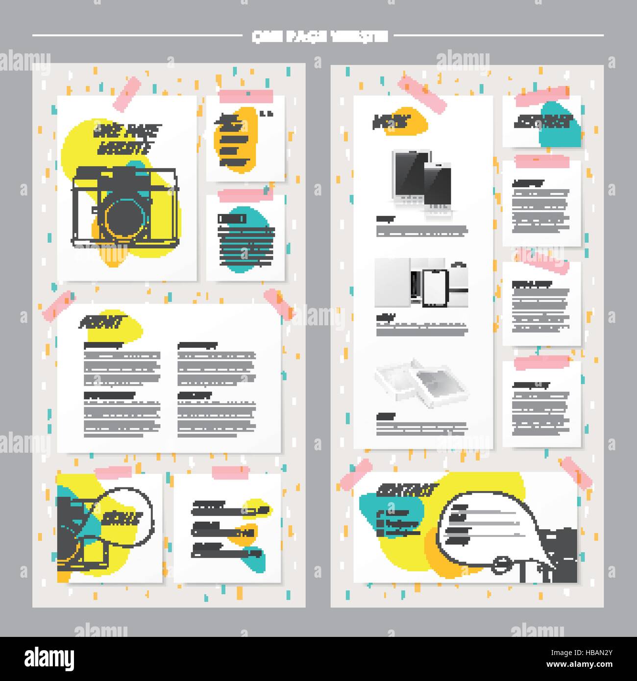 Adorable one page website template hi-res stock photography and images ...