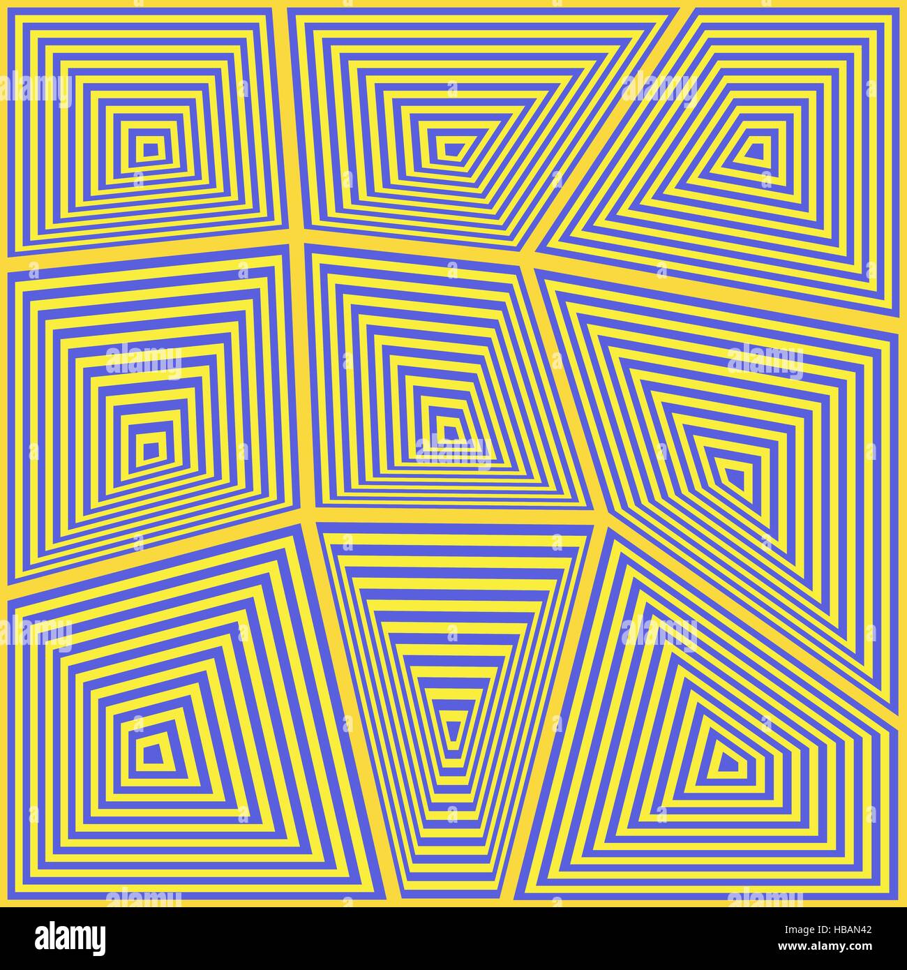 Abstract striped concentric rectangle mosaic pattern background design Stock Vector Image & Art ...