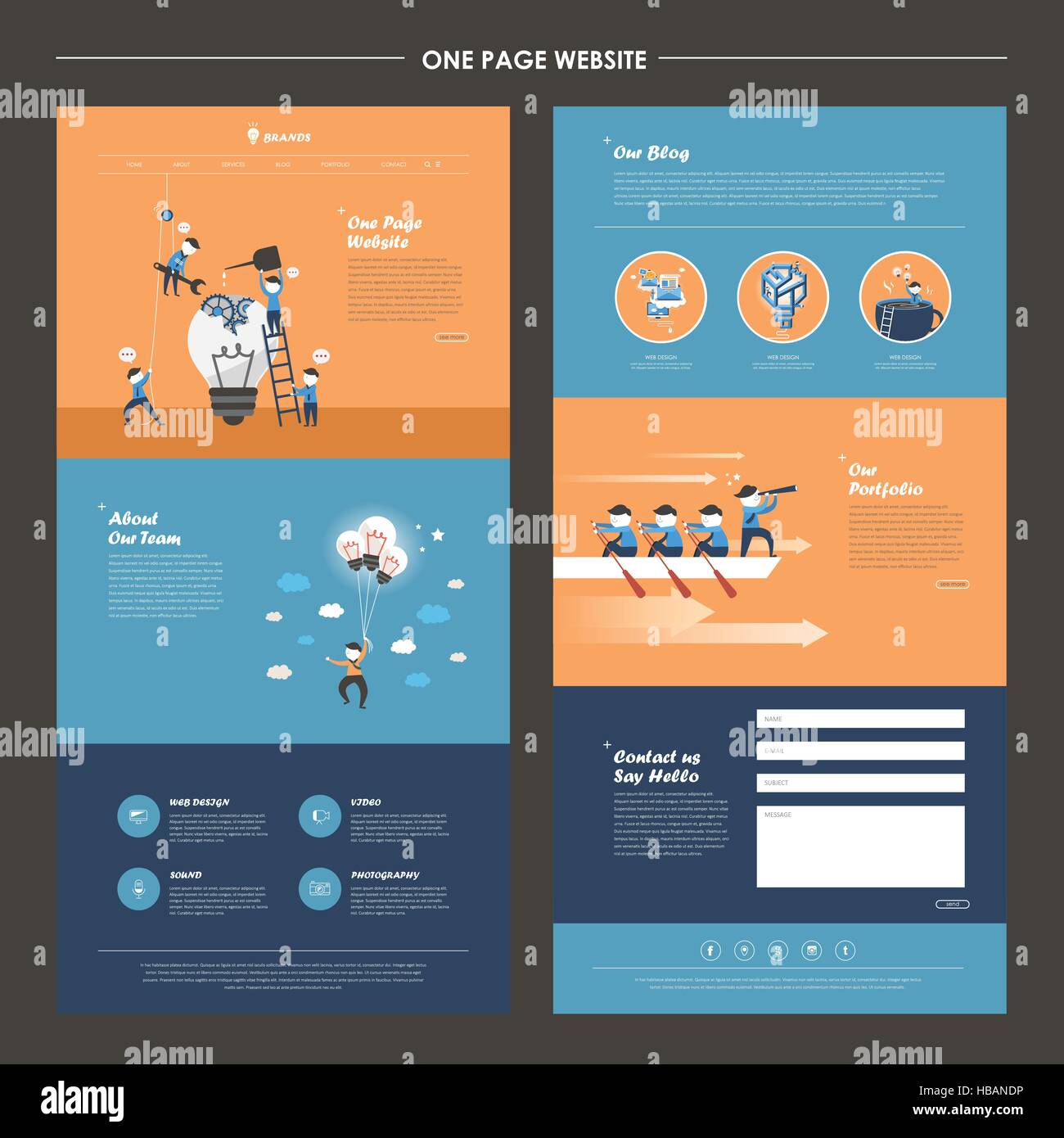 Teamwork concept one page hi-res stock photography and images - Alamy