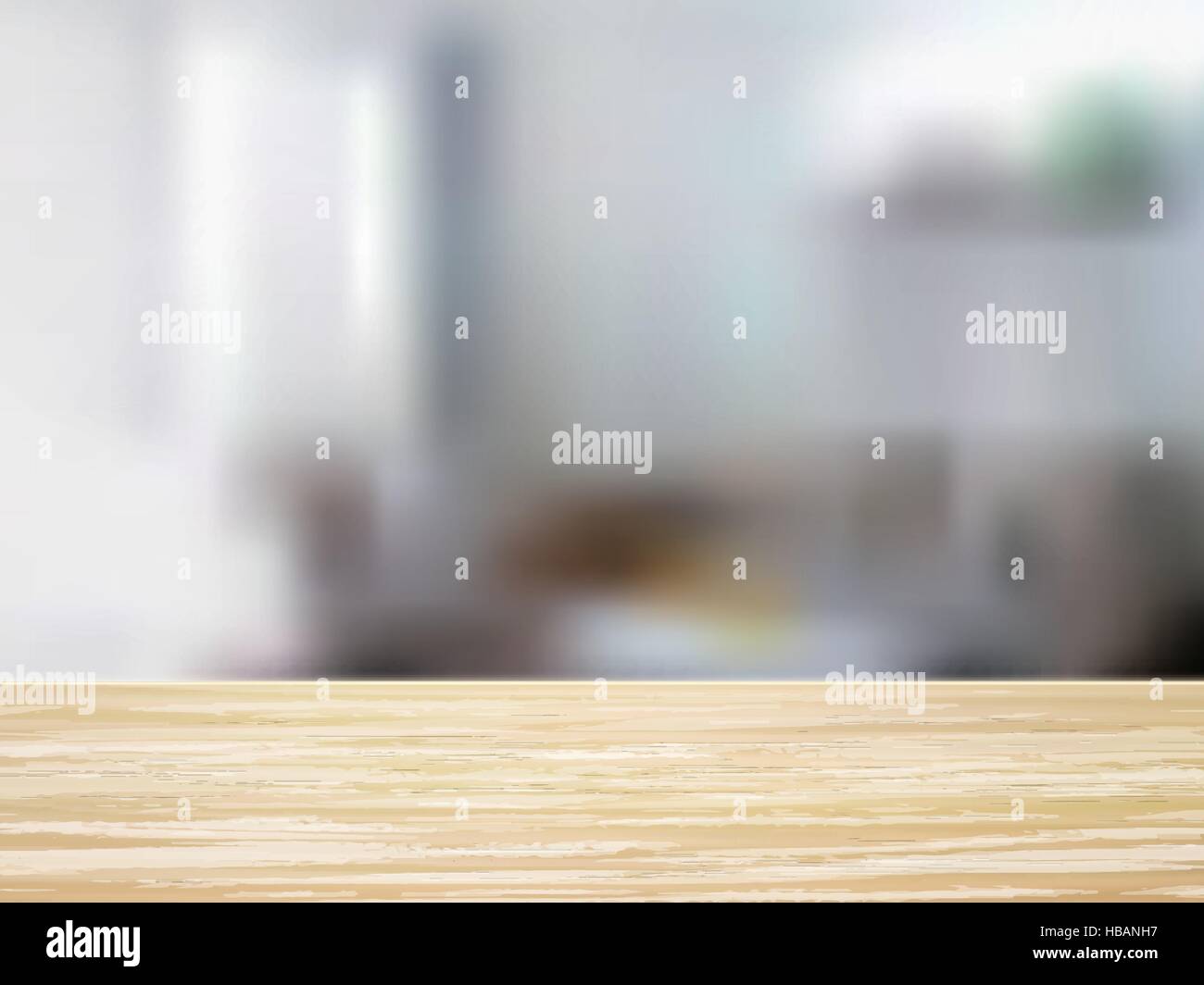 closeup look of wooden desk and interior Stock Vector Image & Art - Alamy