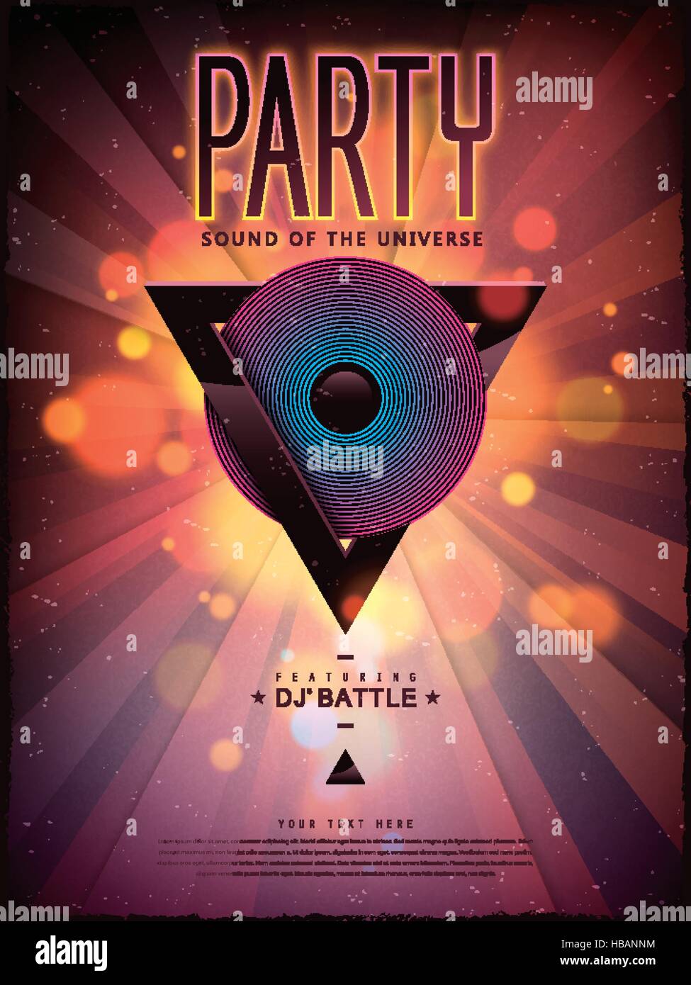 Party poster design geometric elements hi-res stock photography and ...