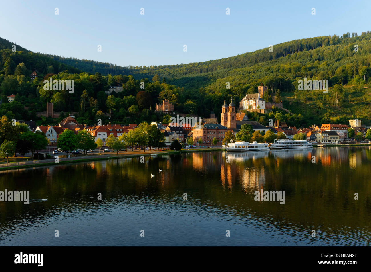 View of Miltenberg at river Main in Lower Franconia Bavaria, Germany ...