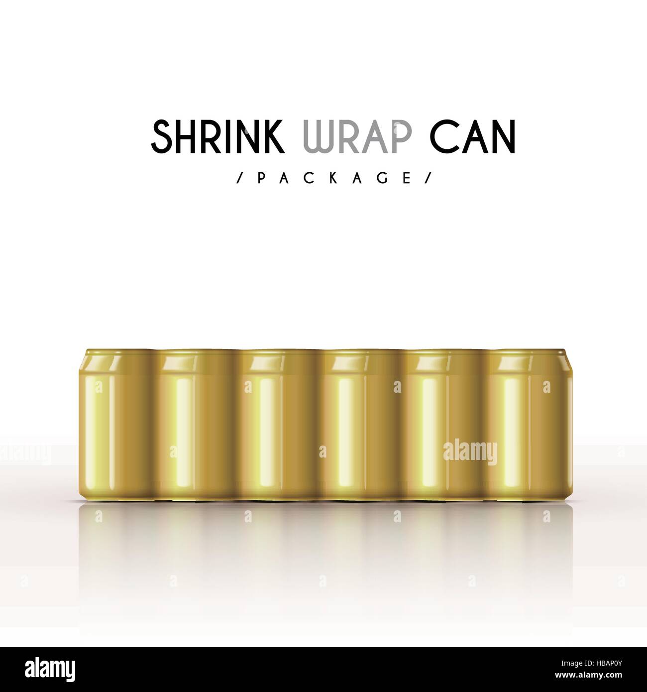 modern shrink wrap cans set isolated on white background Stock Vector ...