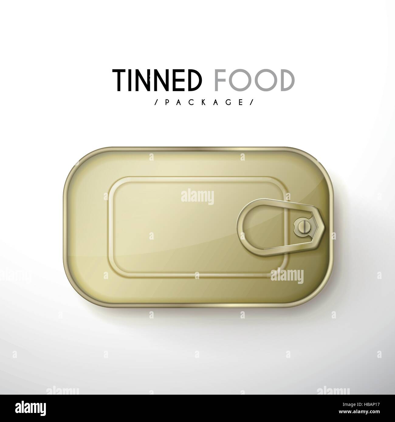 top view of tinned food package isolated on white background Stock ...
