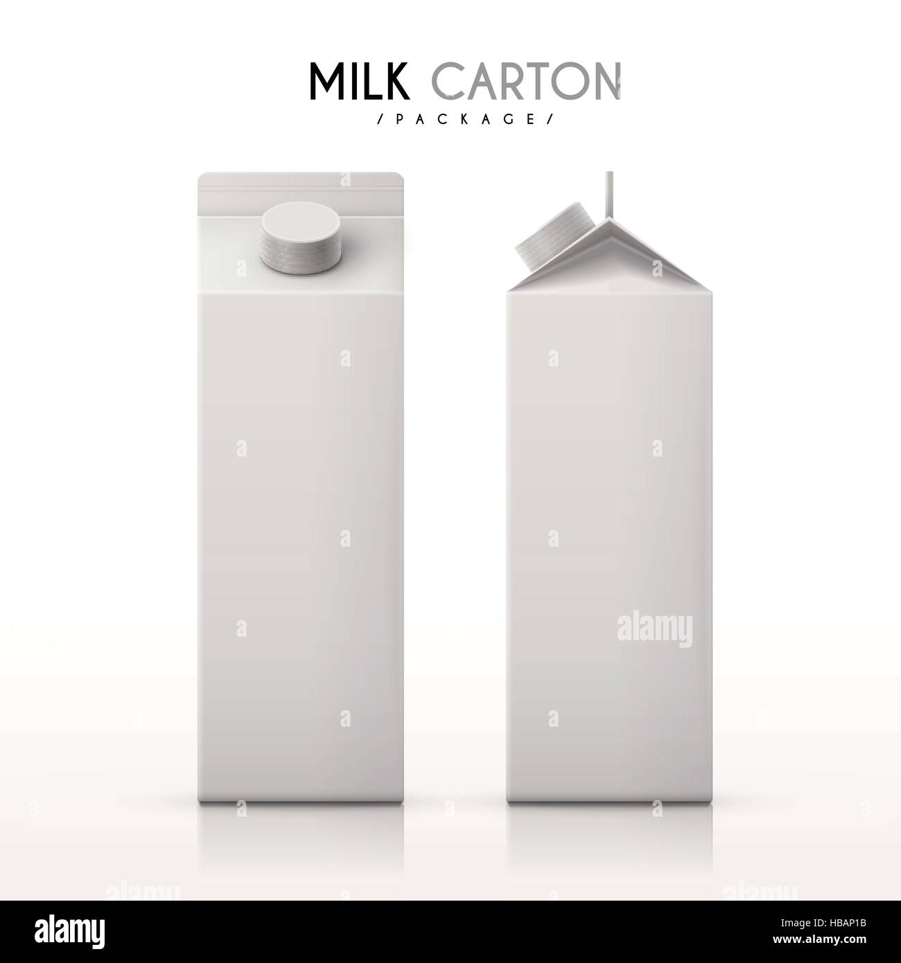 milk cartons set isolated on white background Stock Vector Image & Art ...