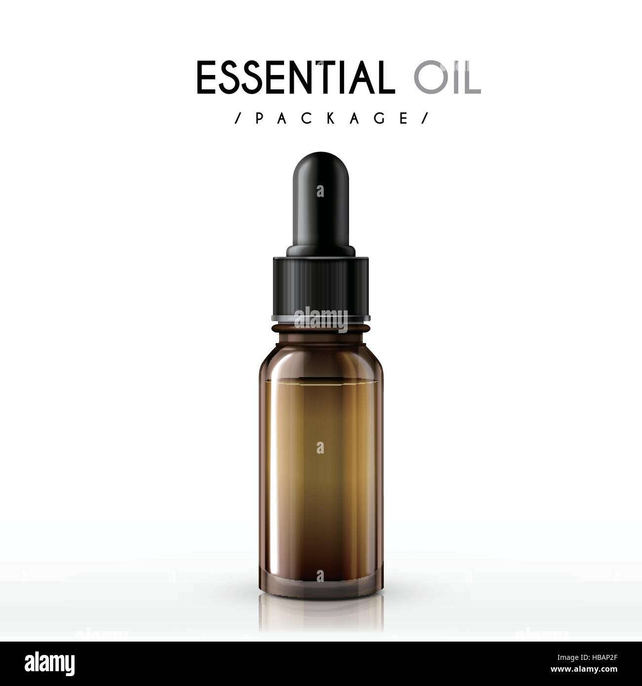 essential oil package isolated on white background Stock Vector Image ...