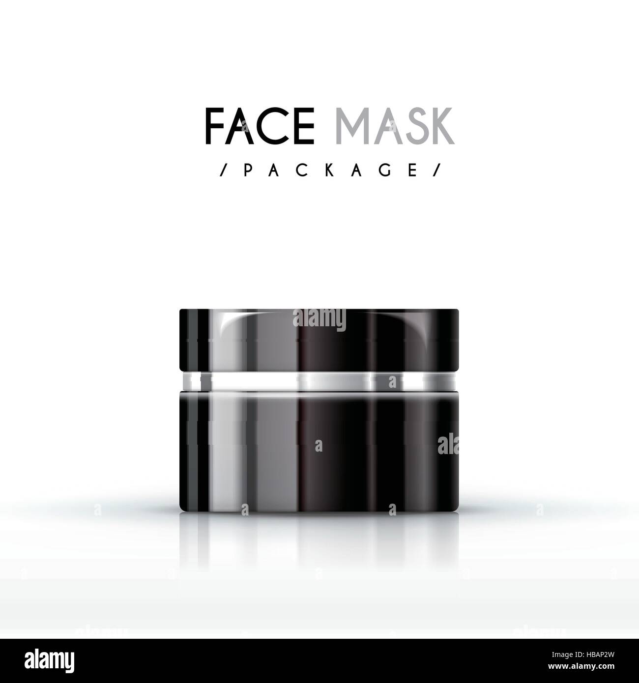 cream face mask package isolated on white background Stock Vector Image ...