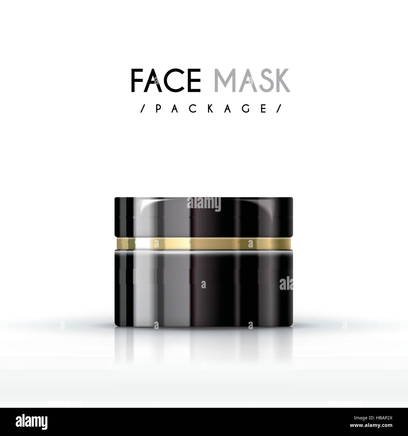 cream face mask package isolated on white background Stock Vector Image ...