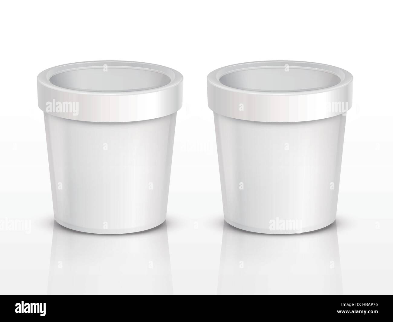 blank ice cream container isolated on white background Stock Vector ...