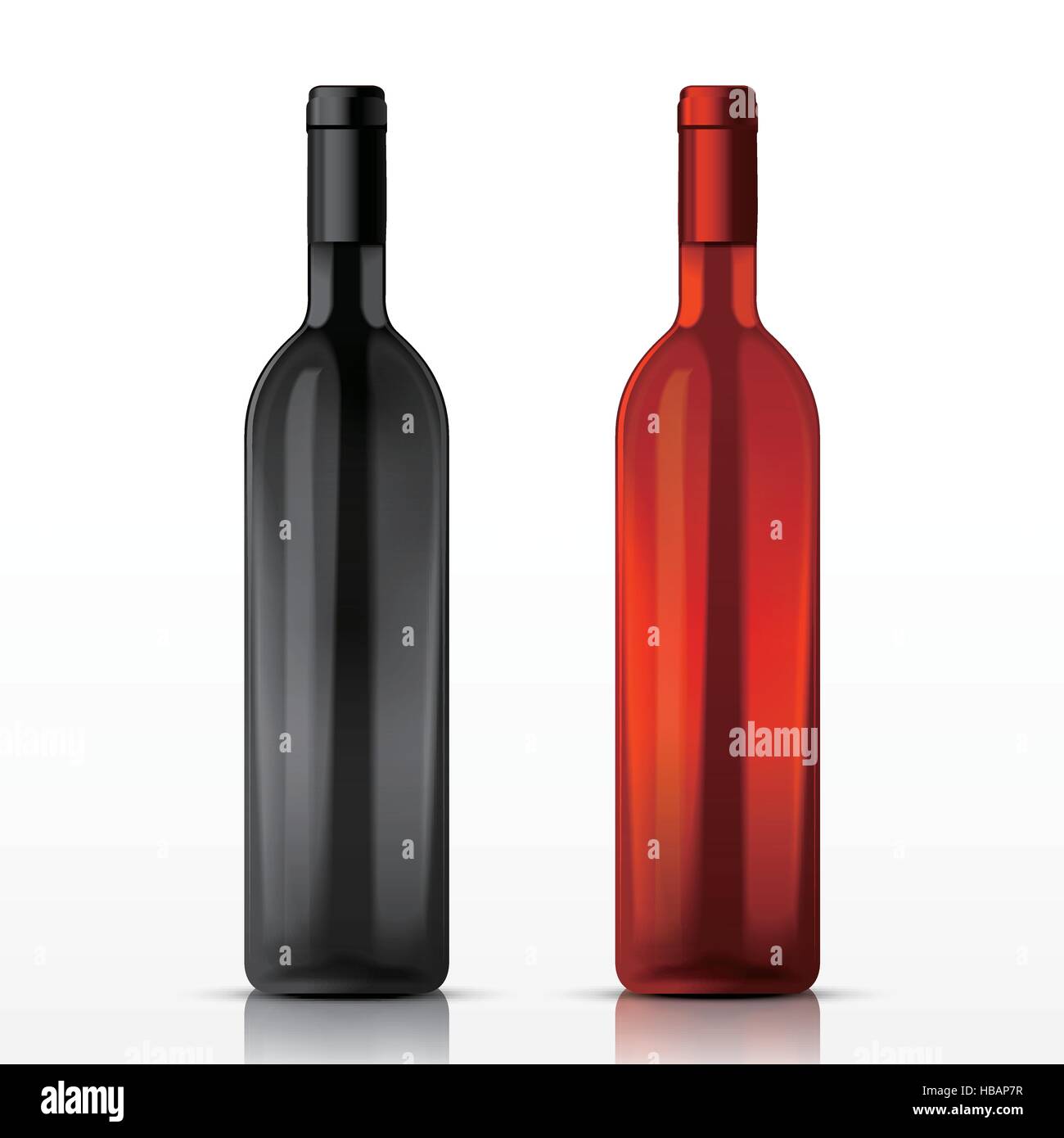 high class champagne bottles isolated on white background Stock Vector ...