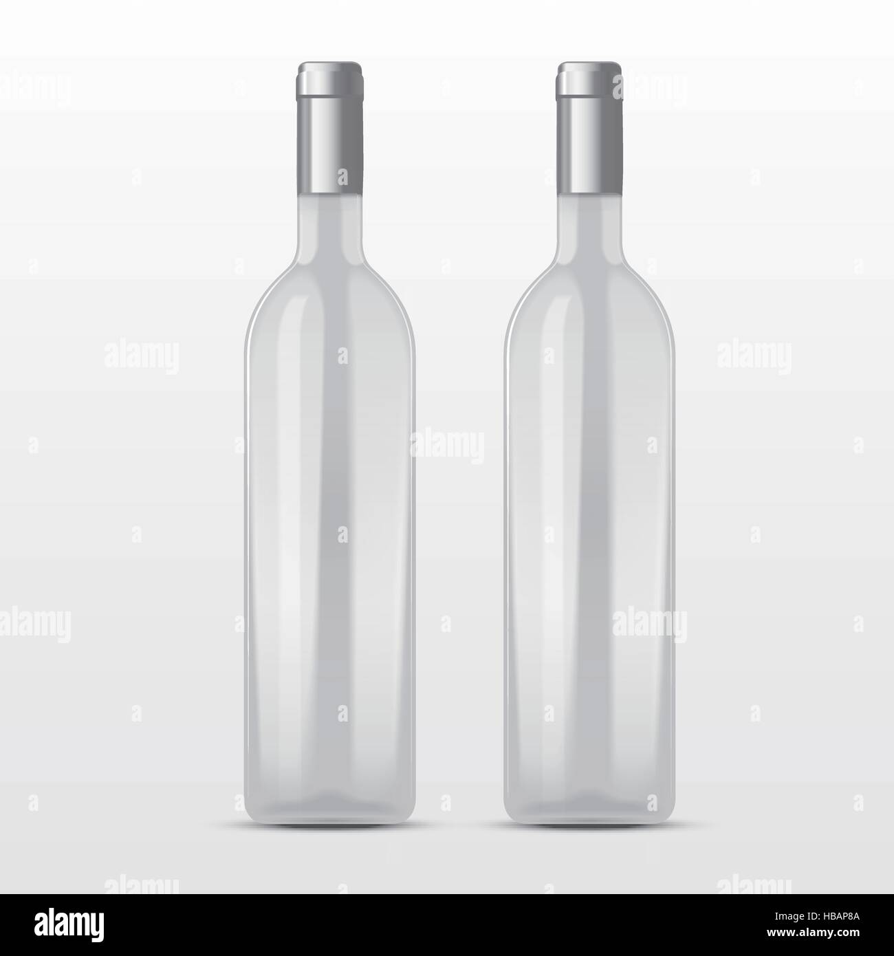 high class champagne bottles isolated on white background Stock Vector ...