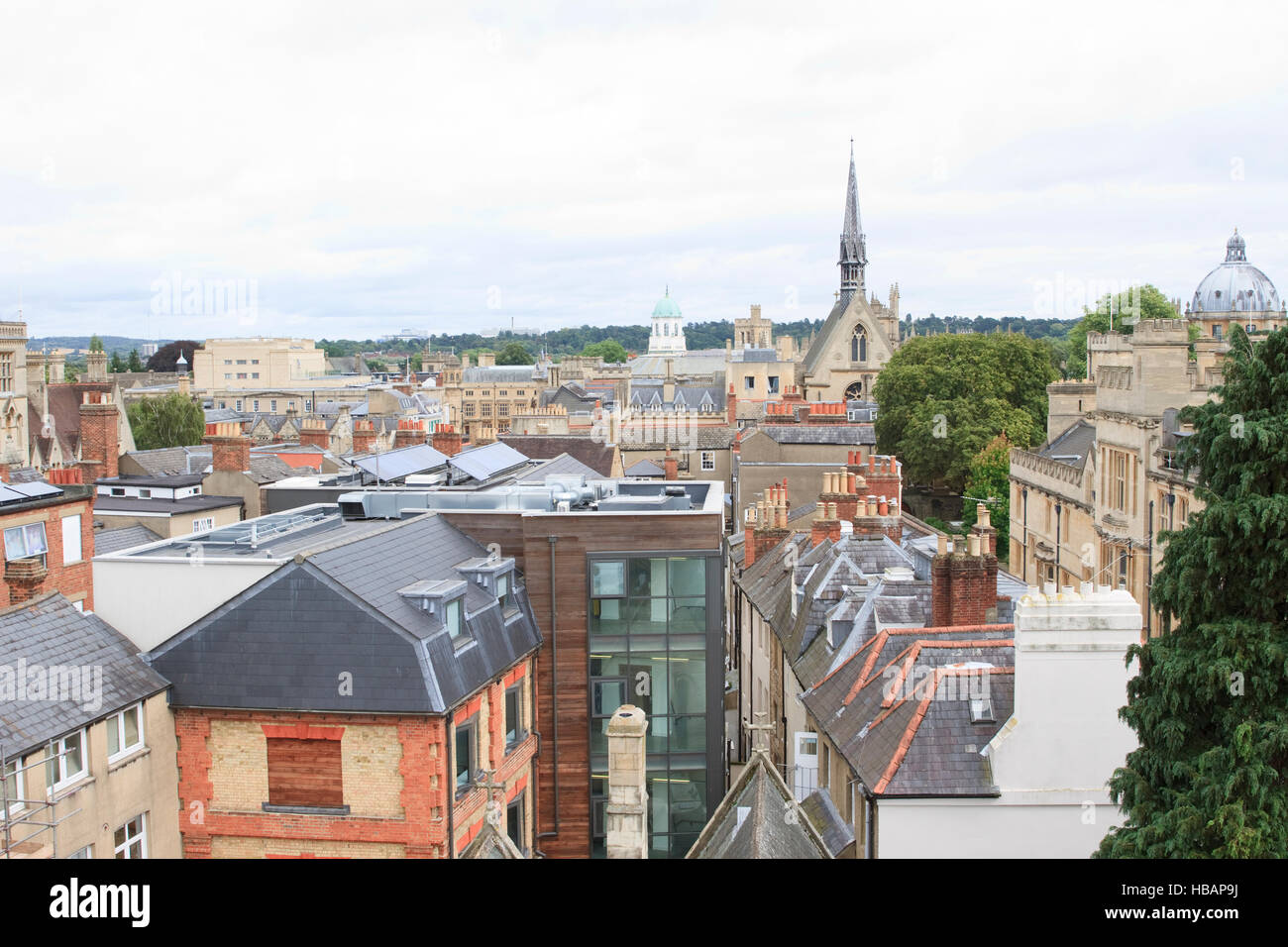 Exeter College Chapel (CR) & The Sheldonian Theatre (CL) as seen from ...