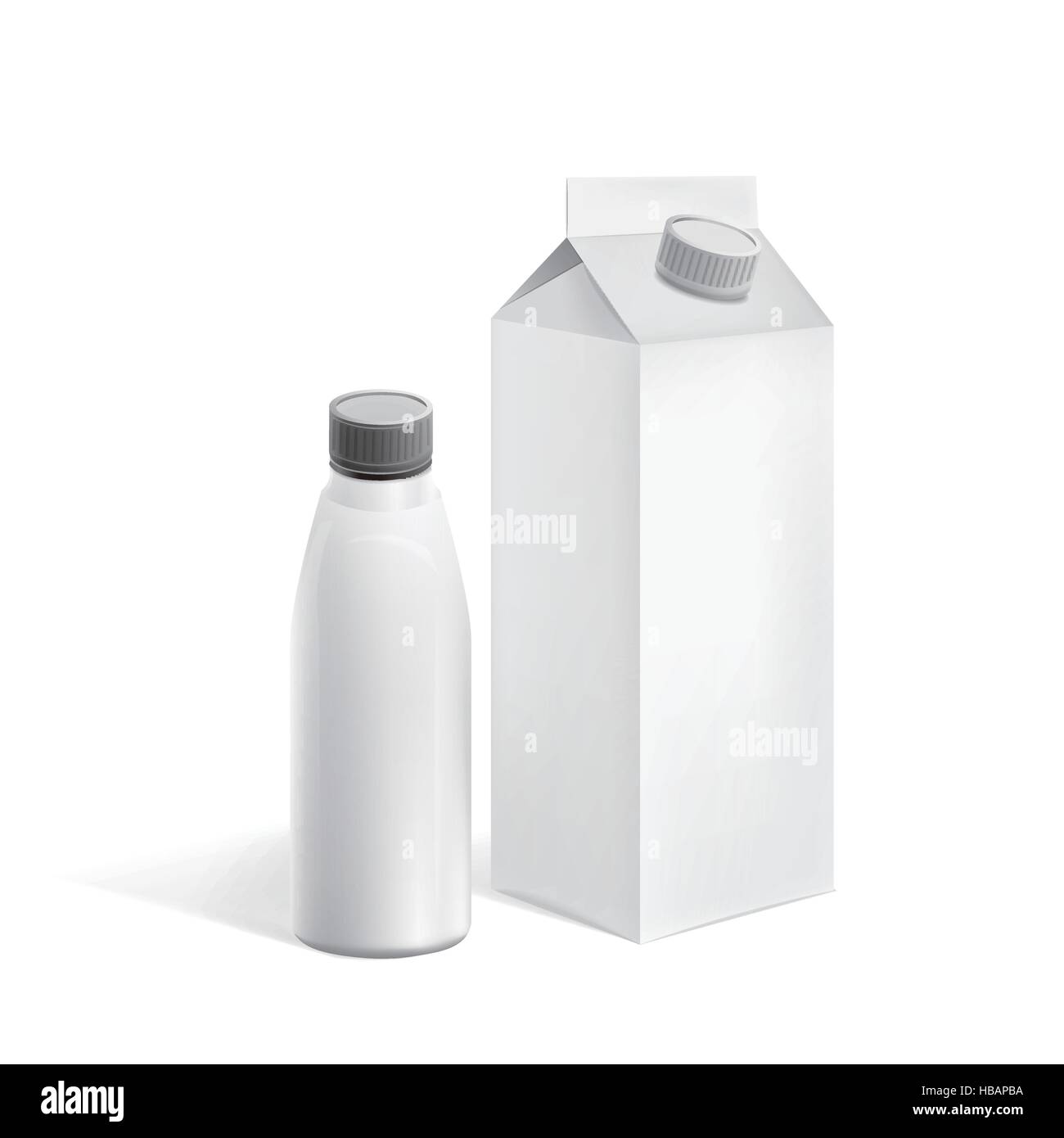 milk containers set isolated on white background Stock Vector Image ...